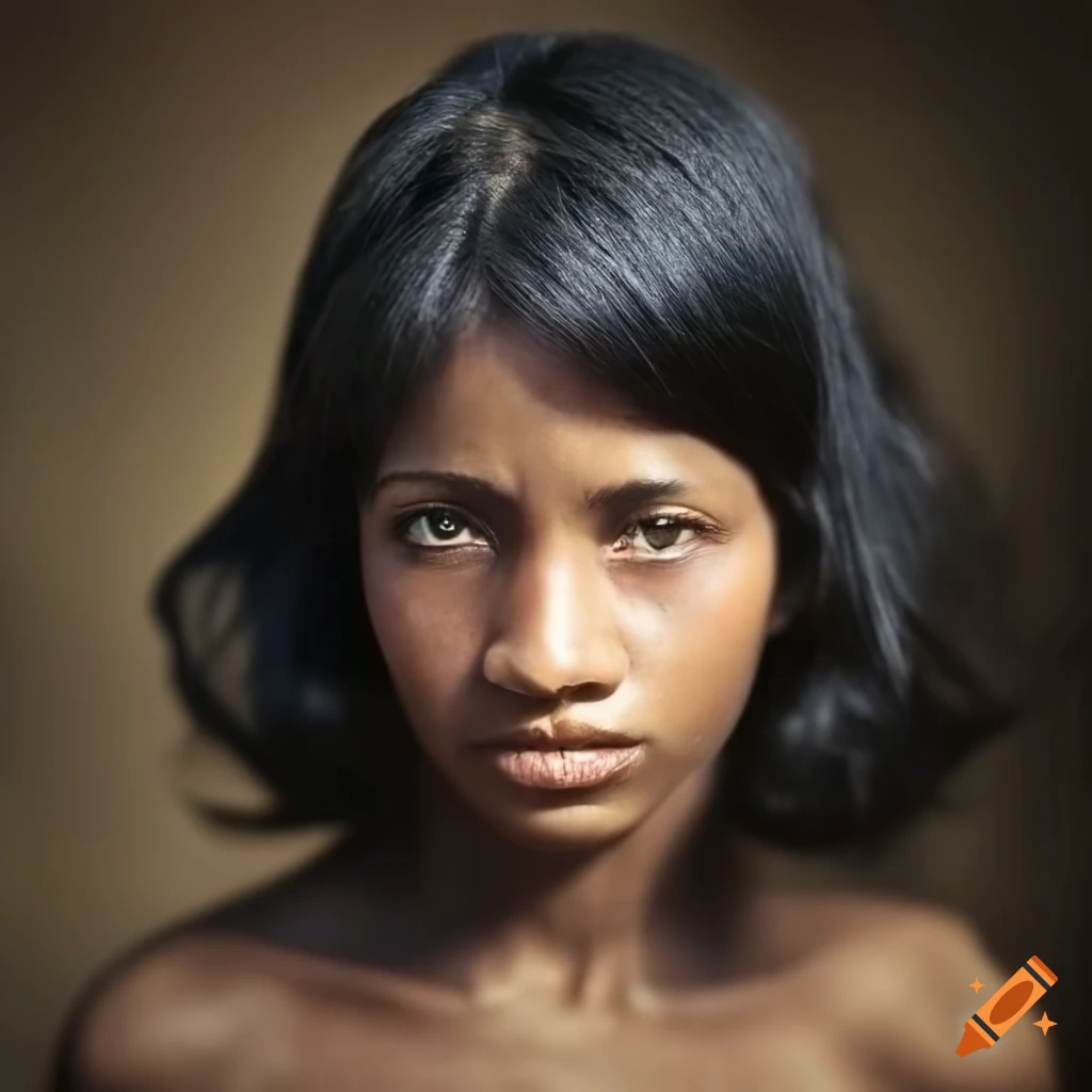 Portrait Of A Middle Aged Humanoid Woman With Arabic Features And Black