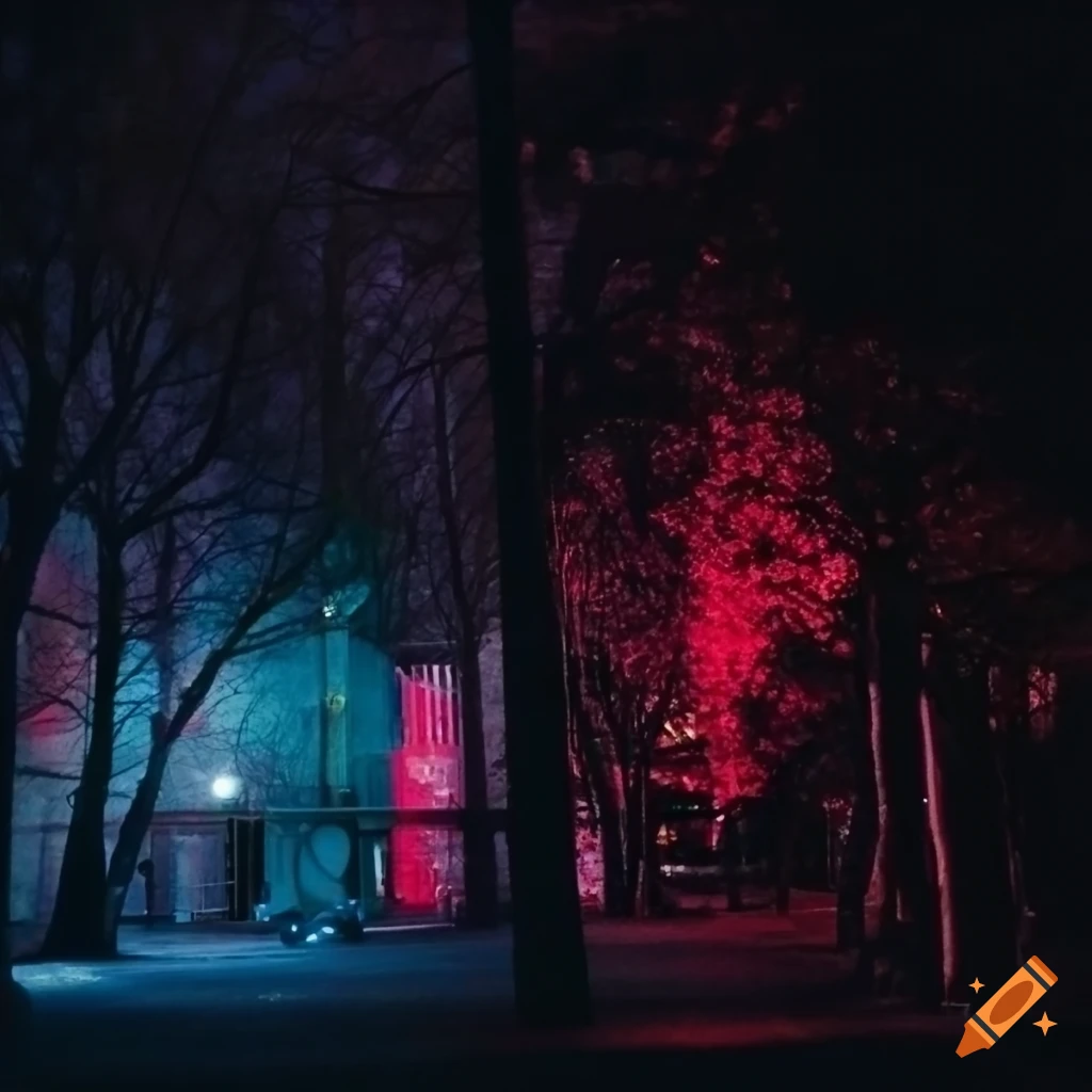 Liminal playground at 7:23 at night on Craiyon