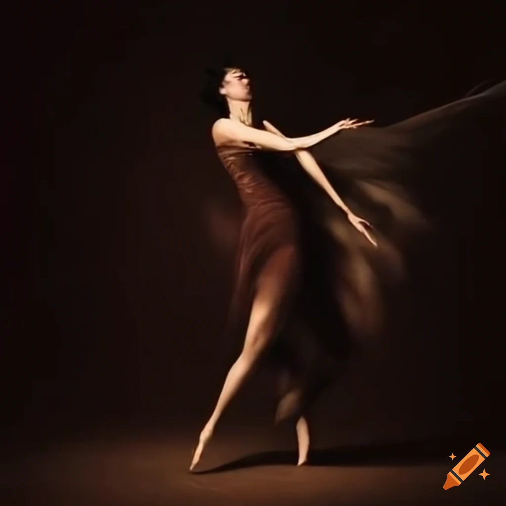 Dancing woman with flowing movement on Craiyon