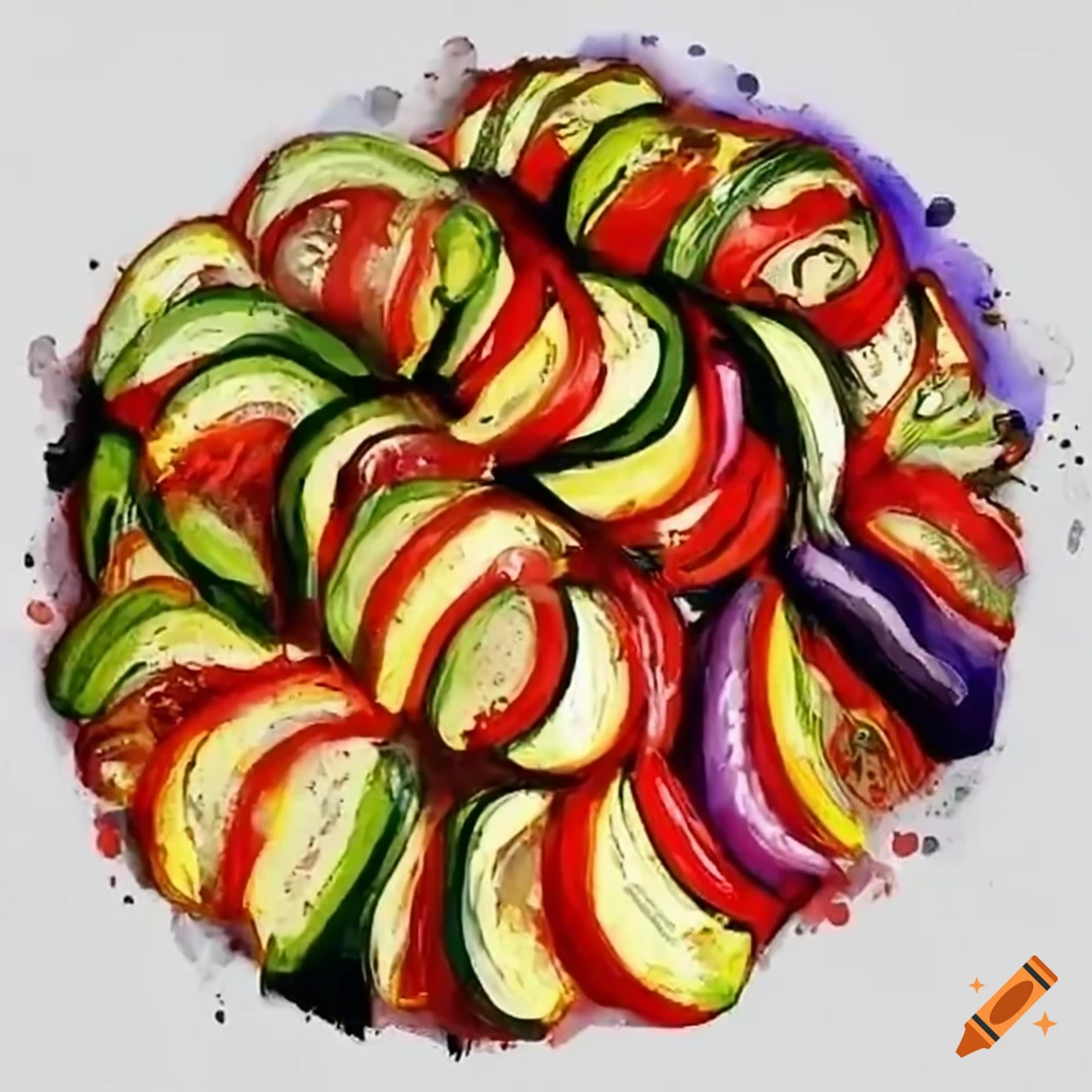 Ratatouille dish on Craiyon