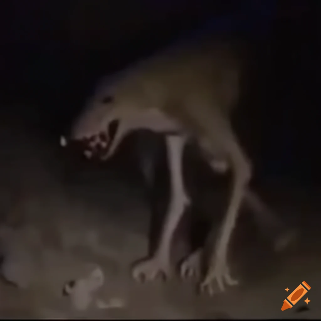 Trailcam footage of a mysterious creature with a long snout and mangled ...