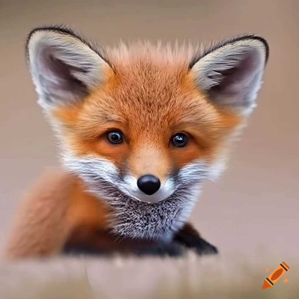 Cute baby fox on Craiyon