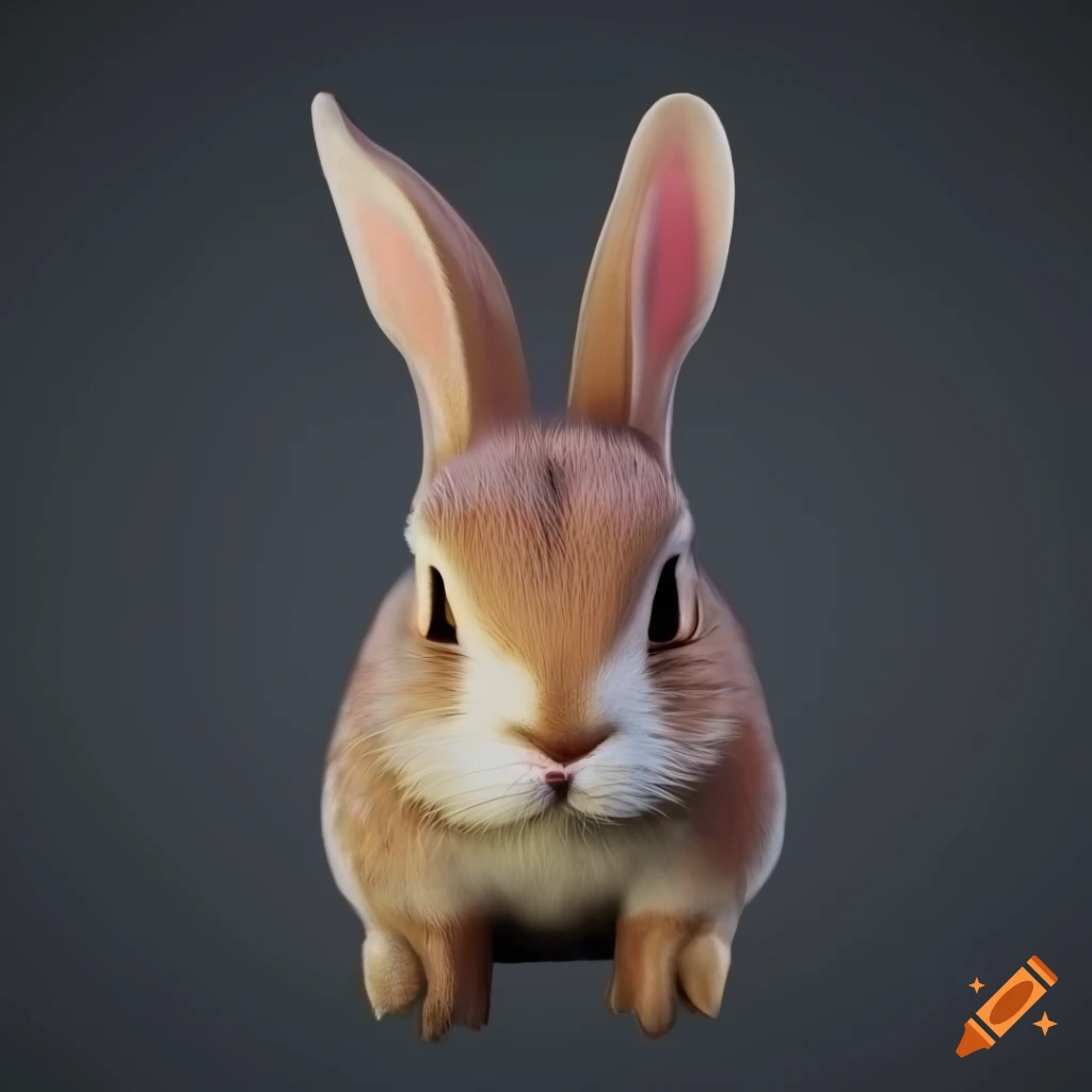 Realistic 3d bunny rabbit model for blender on Craiyon