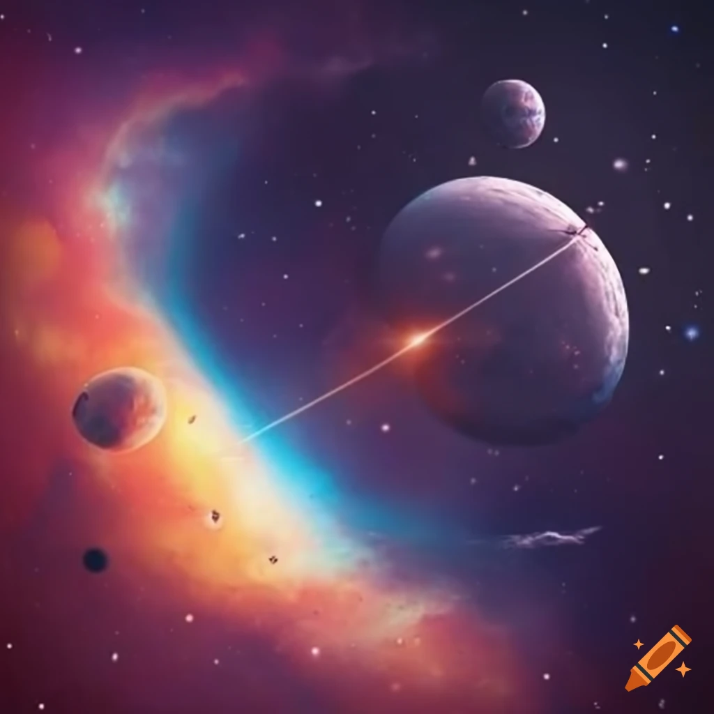 Outer space with stars and galaxies on Craiyon