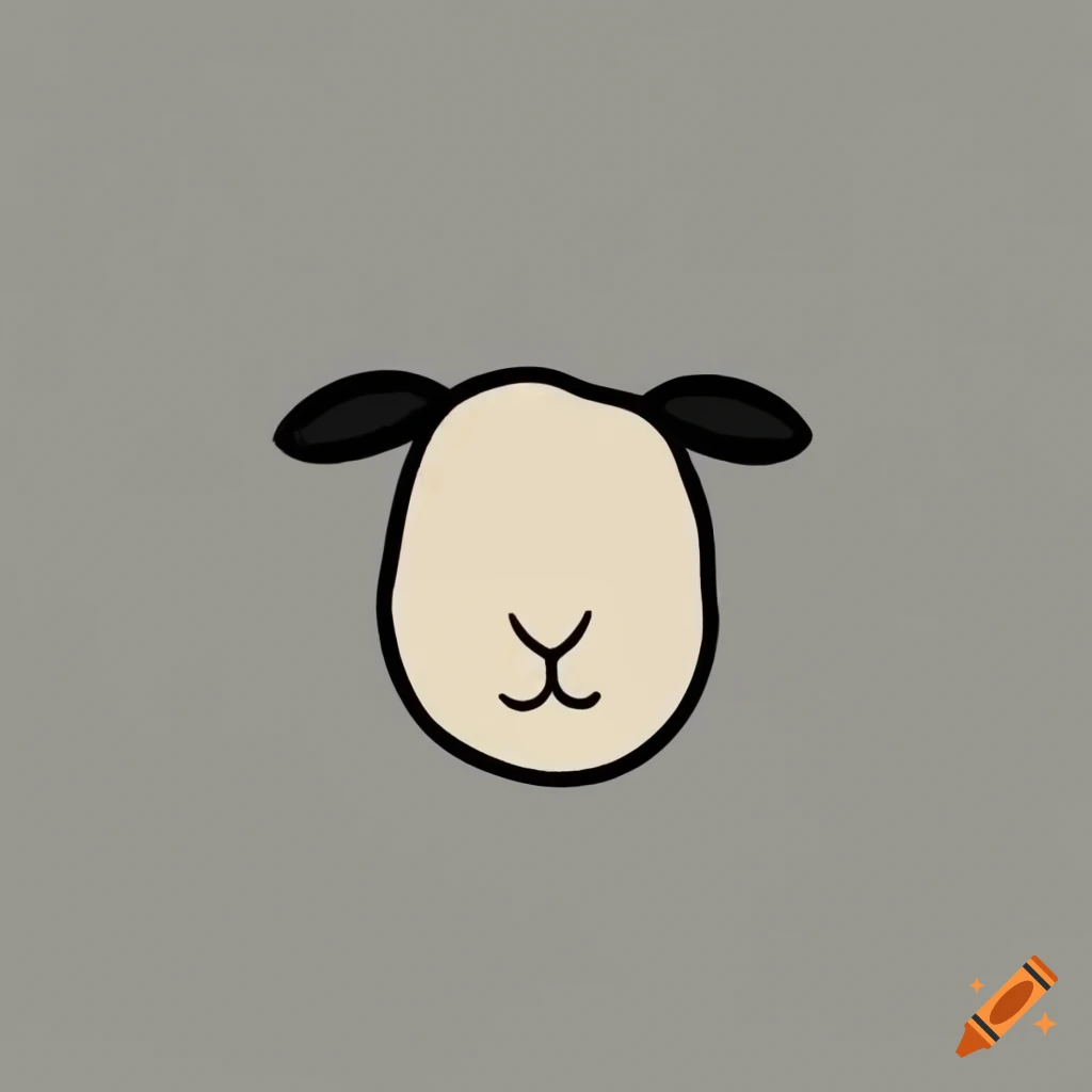 Sheep face shape on Craiyon