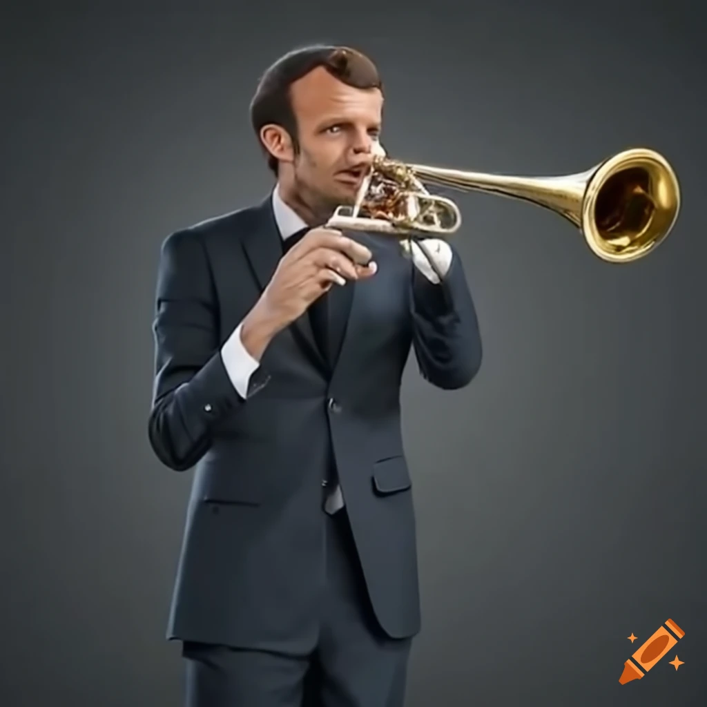 Man playing trumpet on Craiyon