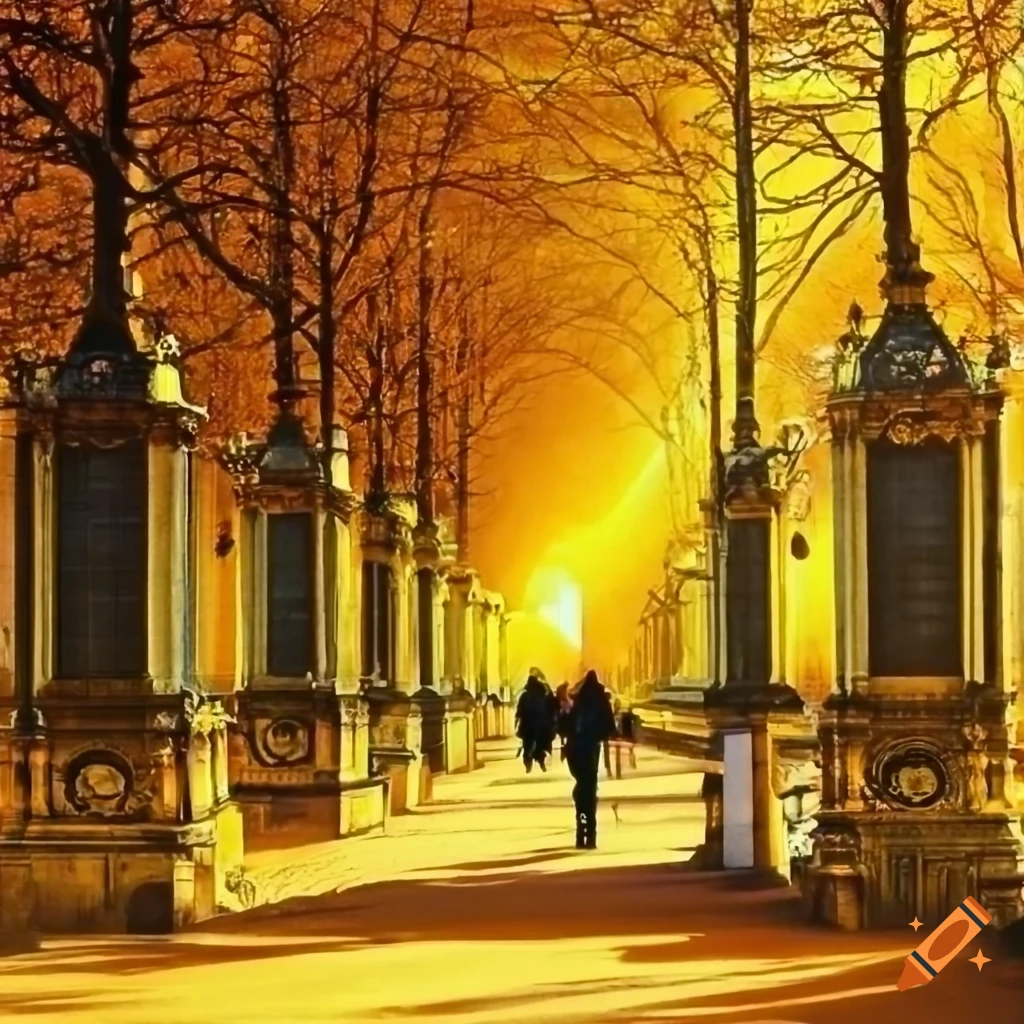 Place stanislas or nancy in yellow tones on Craiyon