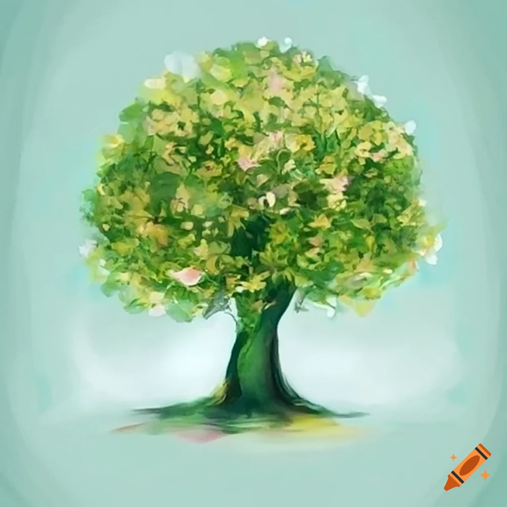 Emerald linden tree with heart-shaped canopy on Craiyon