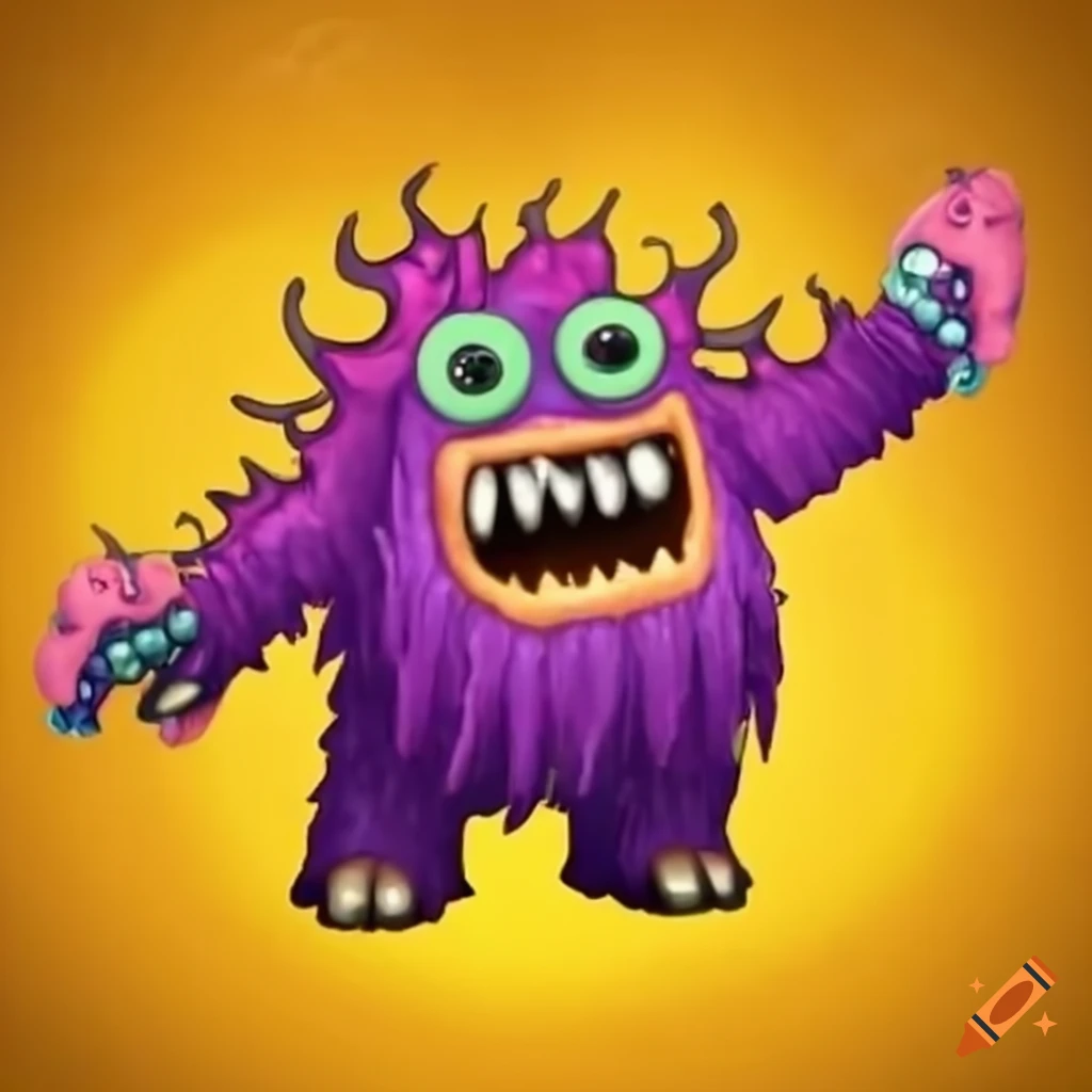 Candy monster in my singing monsters style on Craiyon