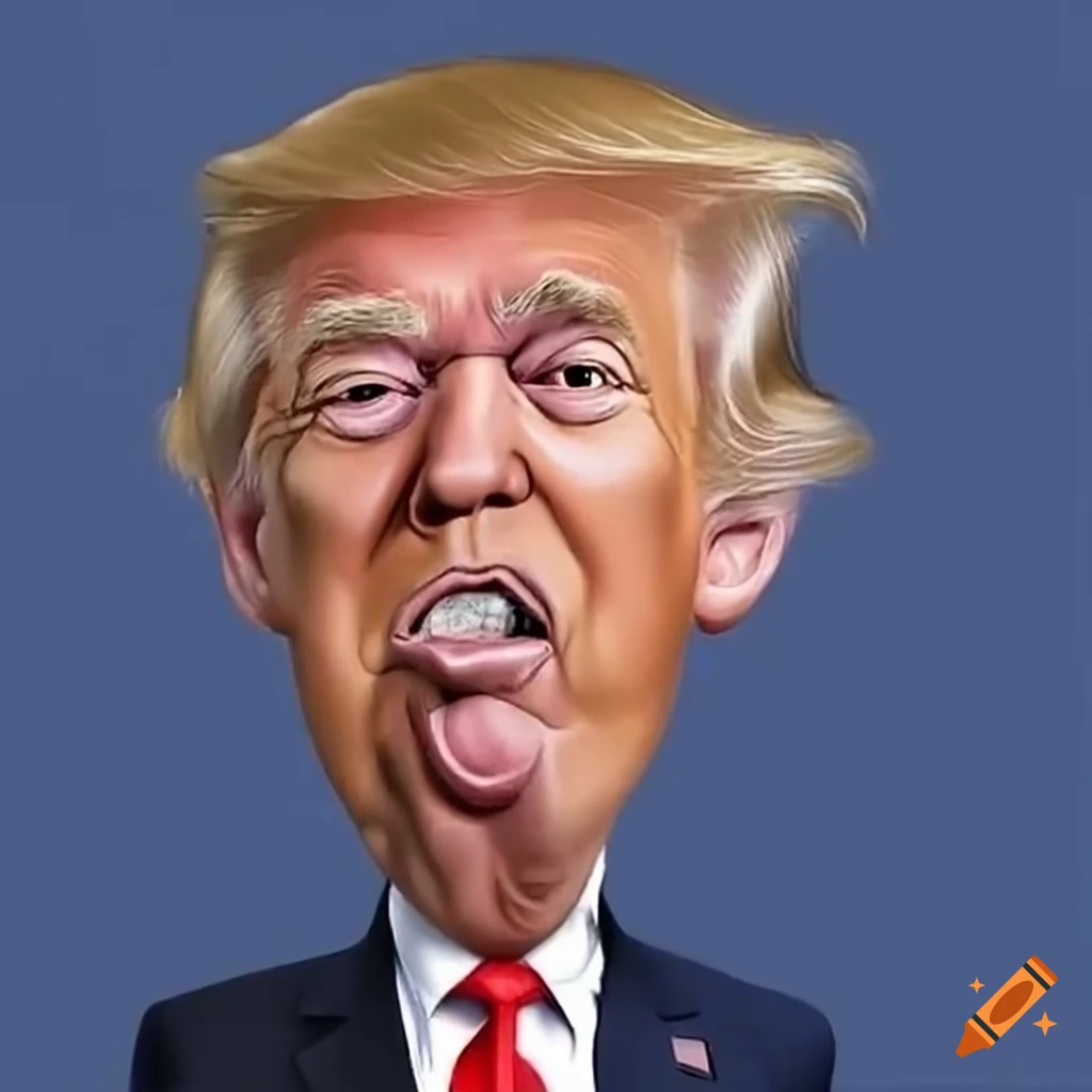 Caricature of a political figure on Craiyon