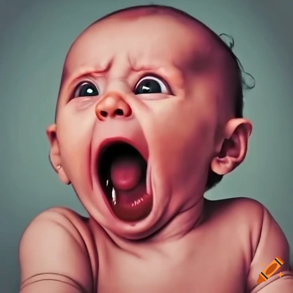 Crying baby on Craiyon