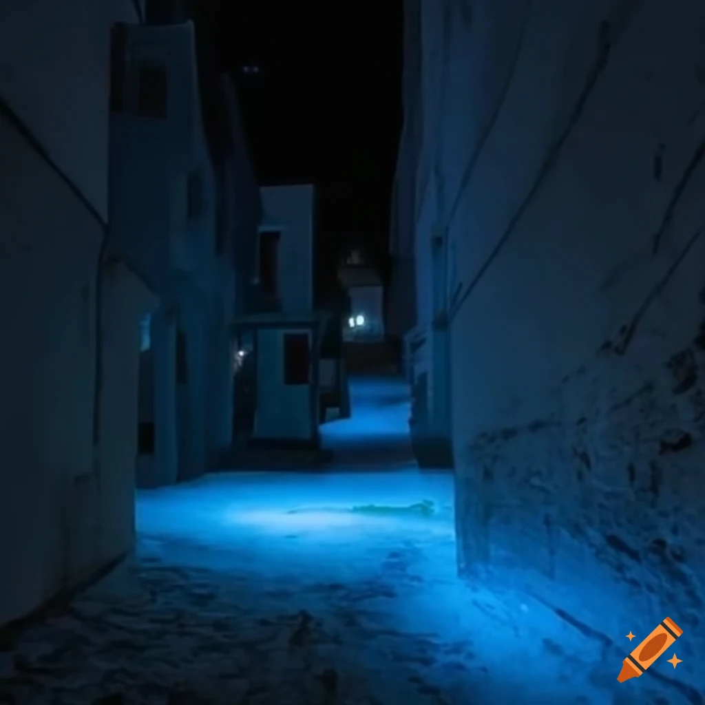 Liminal playground in greece at 7:23 at night on Craiyon