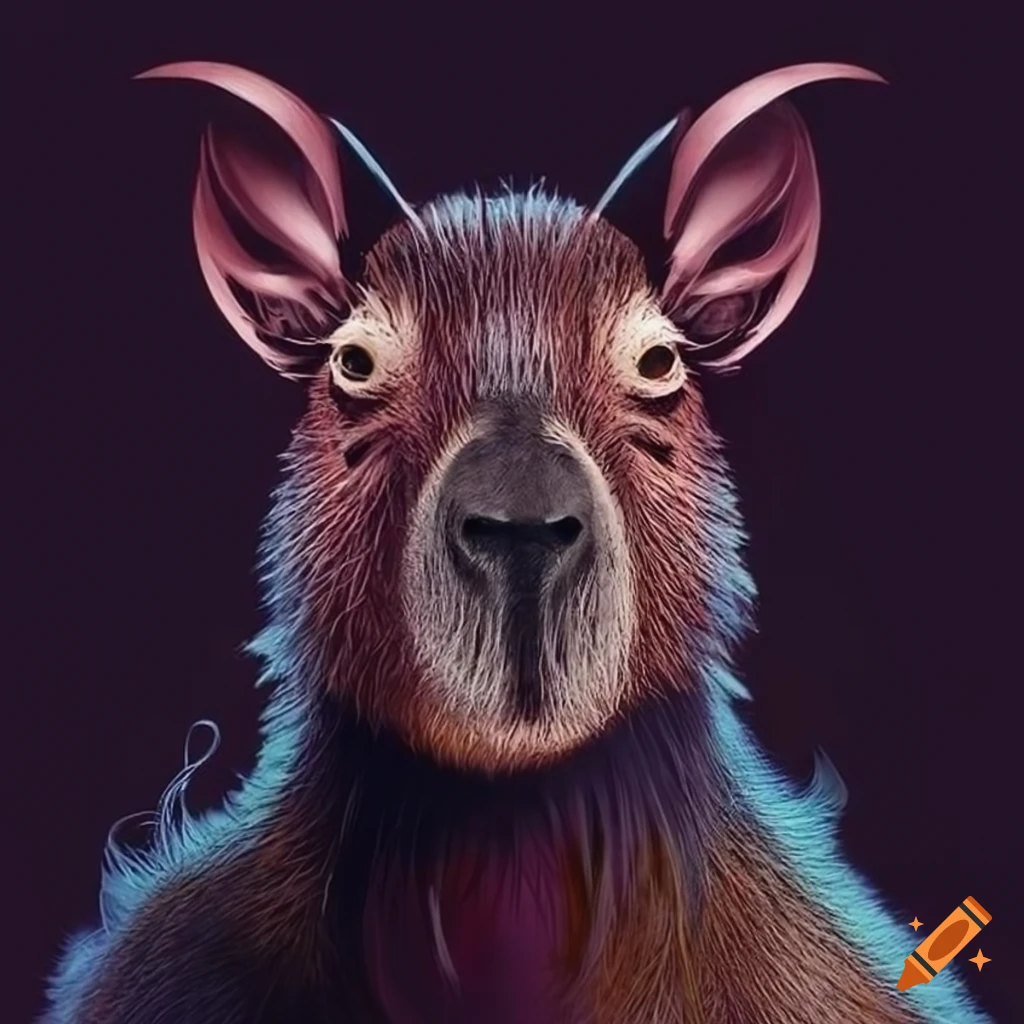 Gothic capybara with a dark and mysterious vibe on Craiyon
