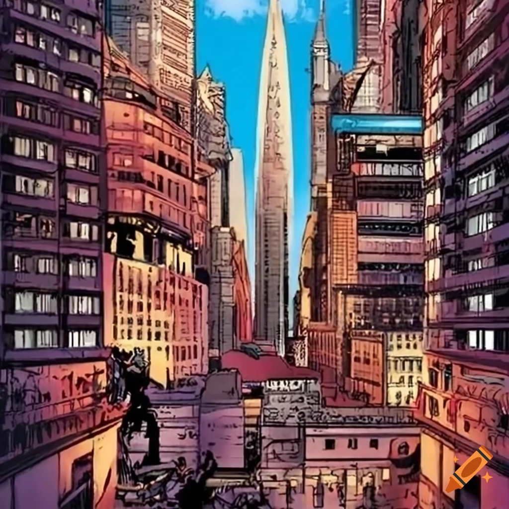 Comic book metropolis on Craiyon