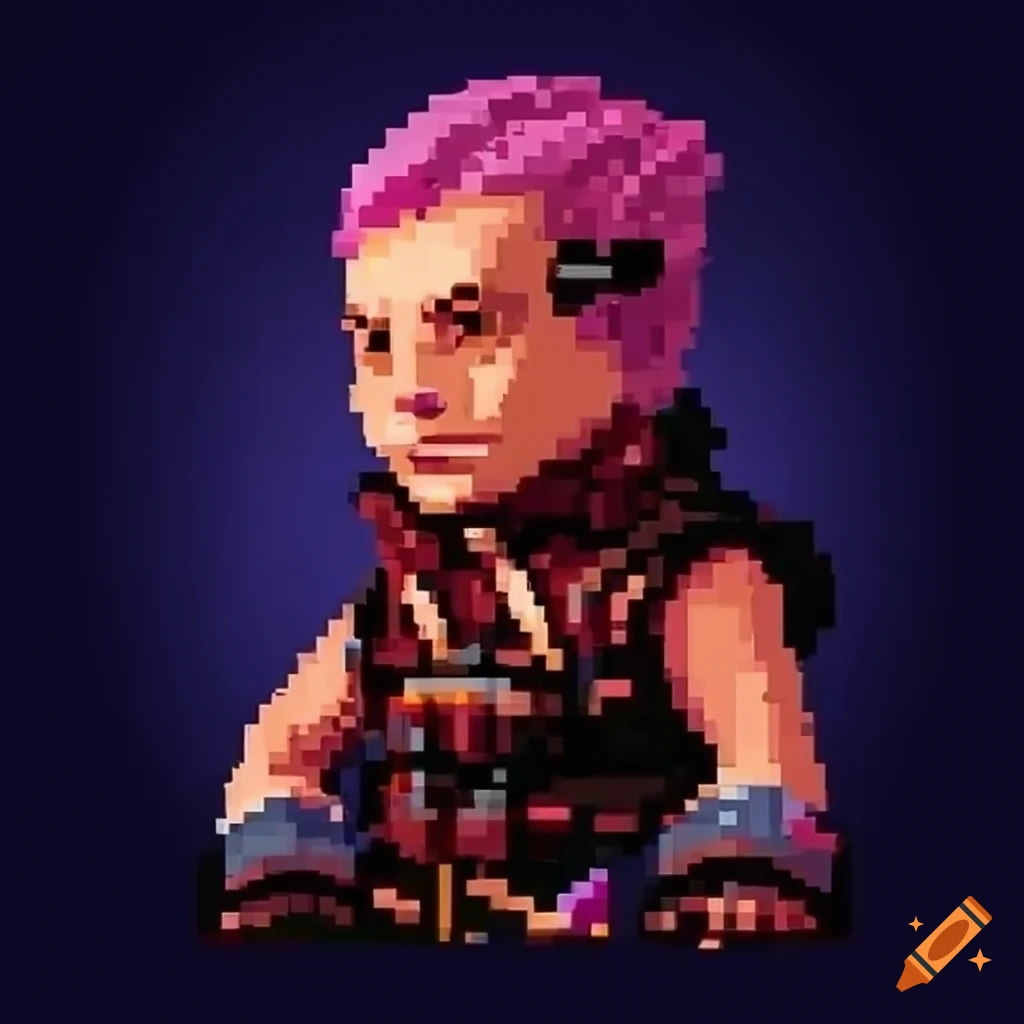Pixel punks on Craiyon