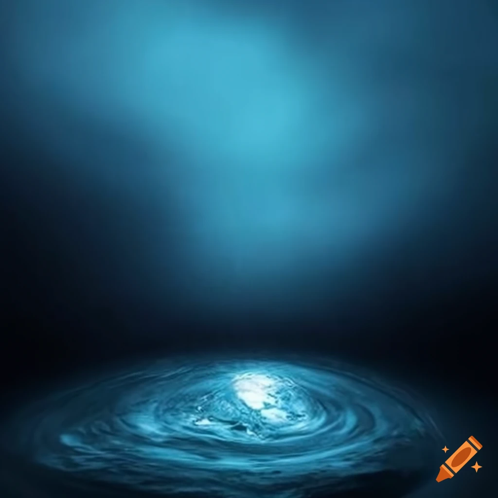 Earth covered with water in darkness on Craiyon