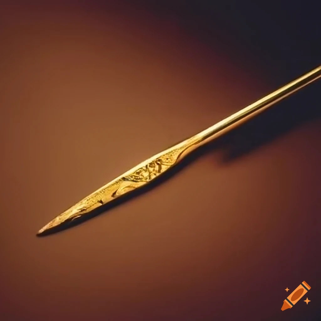 Solid gold archery arrow on Craiyon