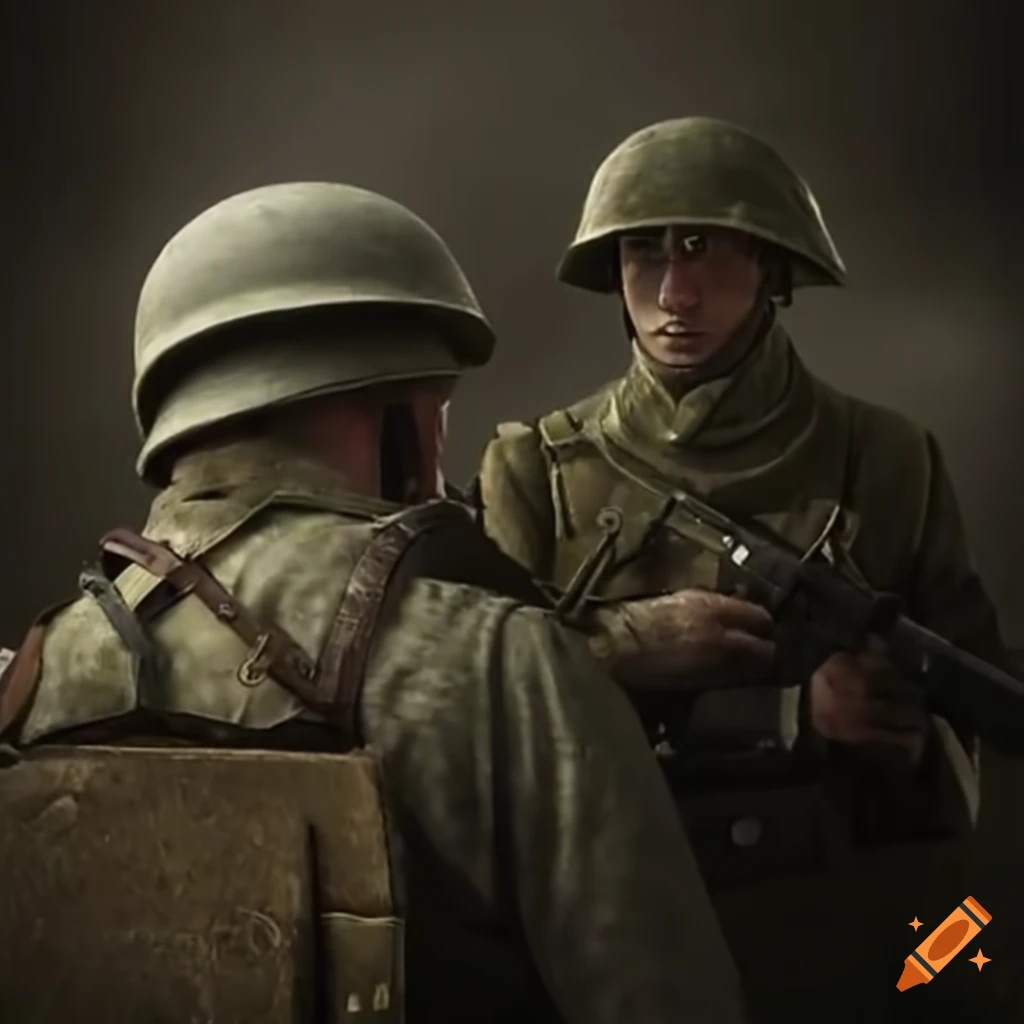 World war 2 battlefield on Craiyon