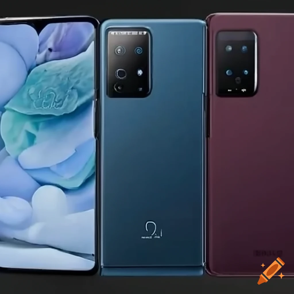 Samsung smartphone with triple cameras in matte black finish on Craiyon