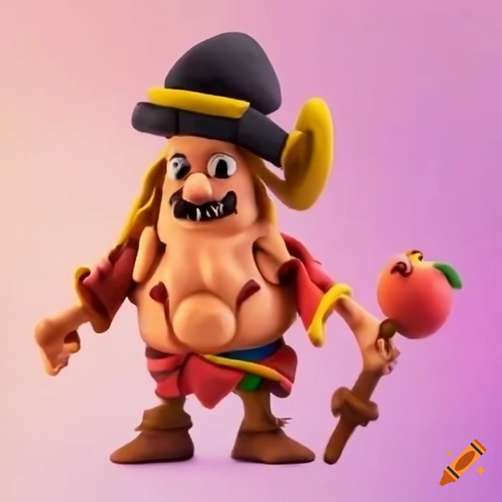 Peach pirates in claymation on Craiyon