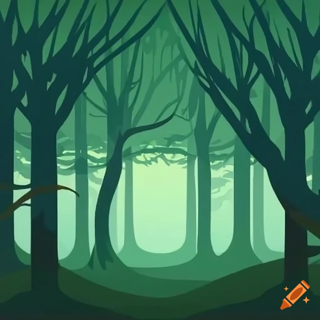 Quiet forest with a branch snapping on Craiyon