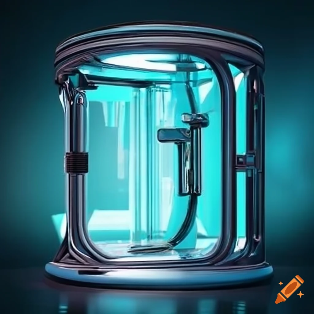 Futuristic laboratory cage on Craiyon