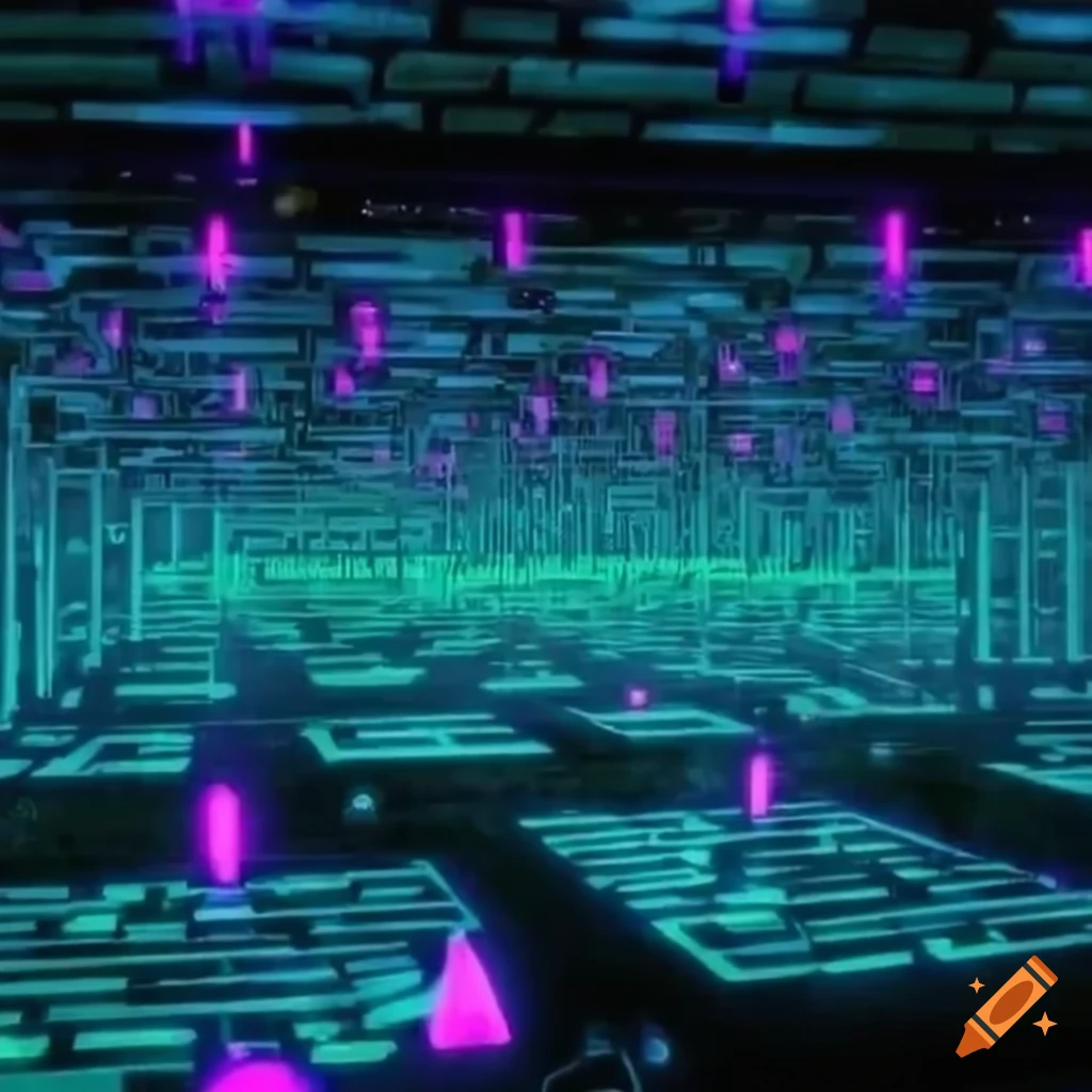 Infinite mirror maze on Craiyon