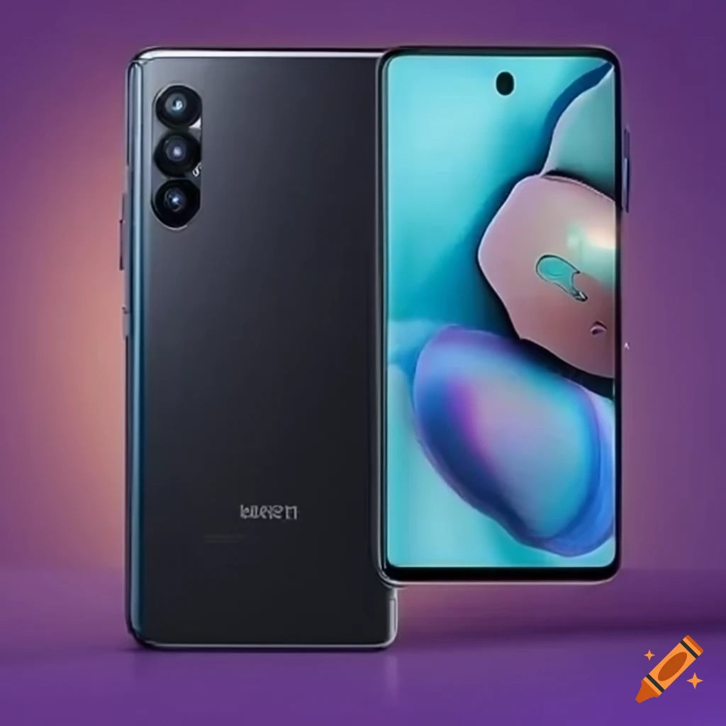 Samsung smartphone with triple cameras in matte black finish on Craiyon