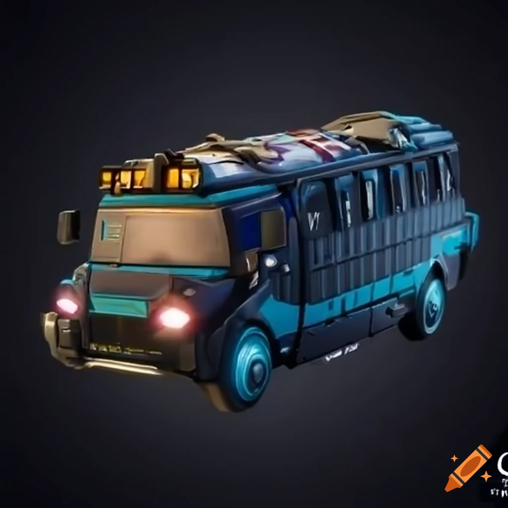 Fortnite battle bus on Craiyon