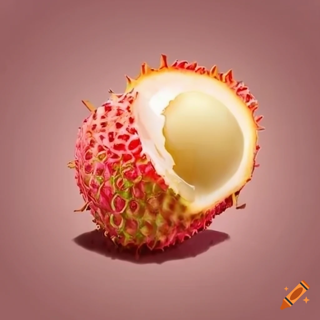 Lychee fruit in japanese anime style on Craiyon