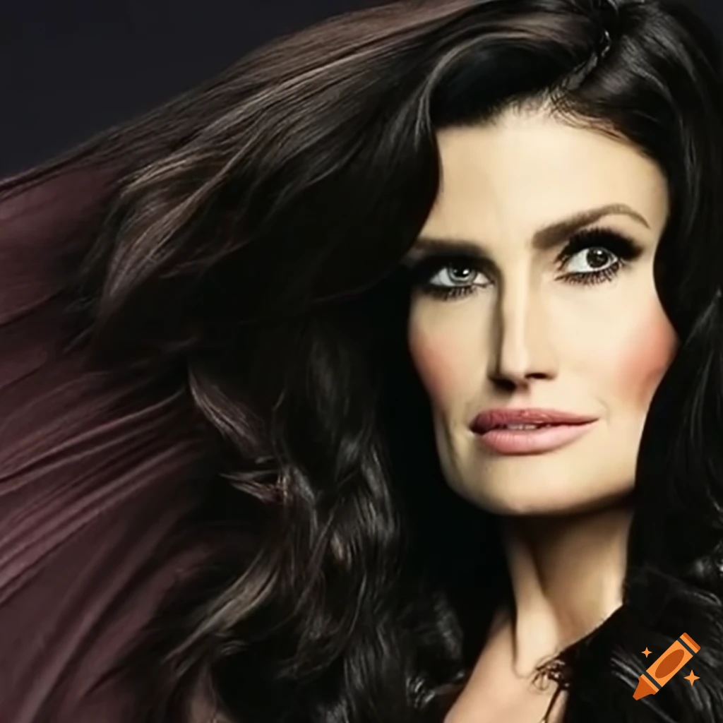 Idina Menzel portraying Elphaba in a Wicked-themed photoshoot on Craiyon