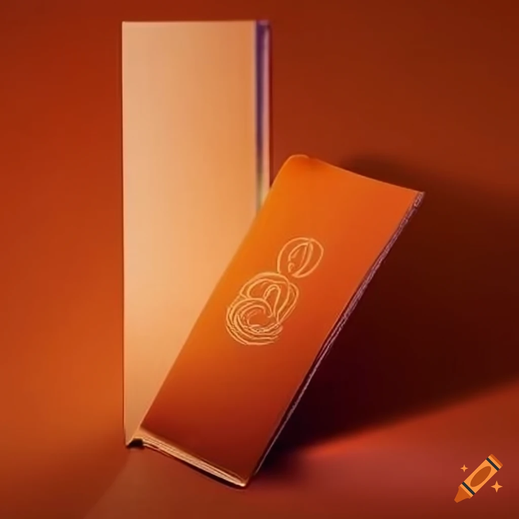 A stack of bright copper books on Craiyon