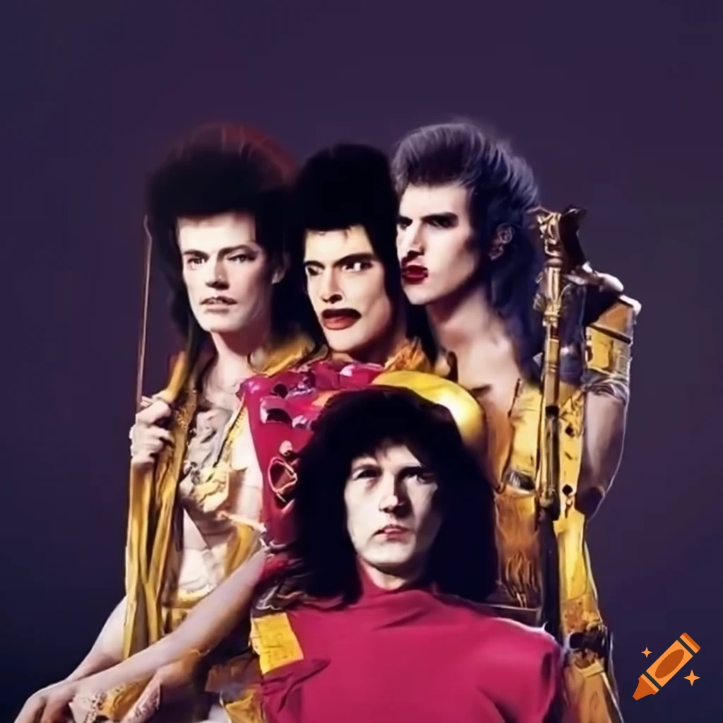 Poster of queen band with all four members on Craiyon