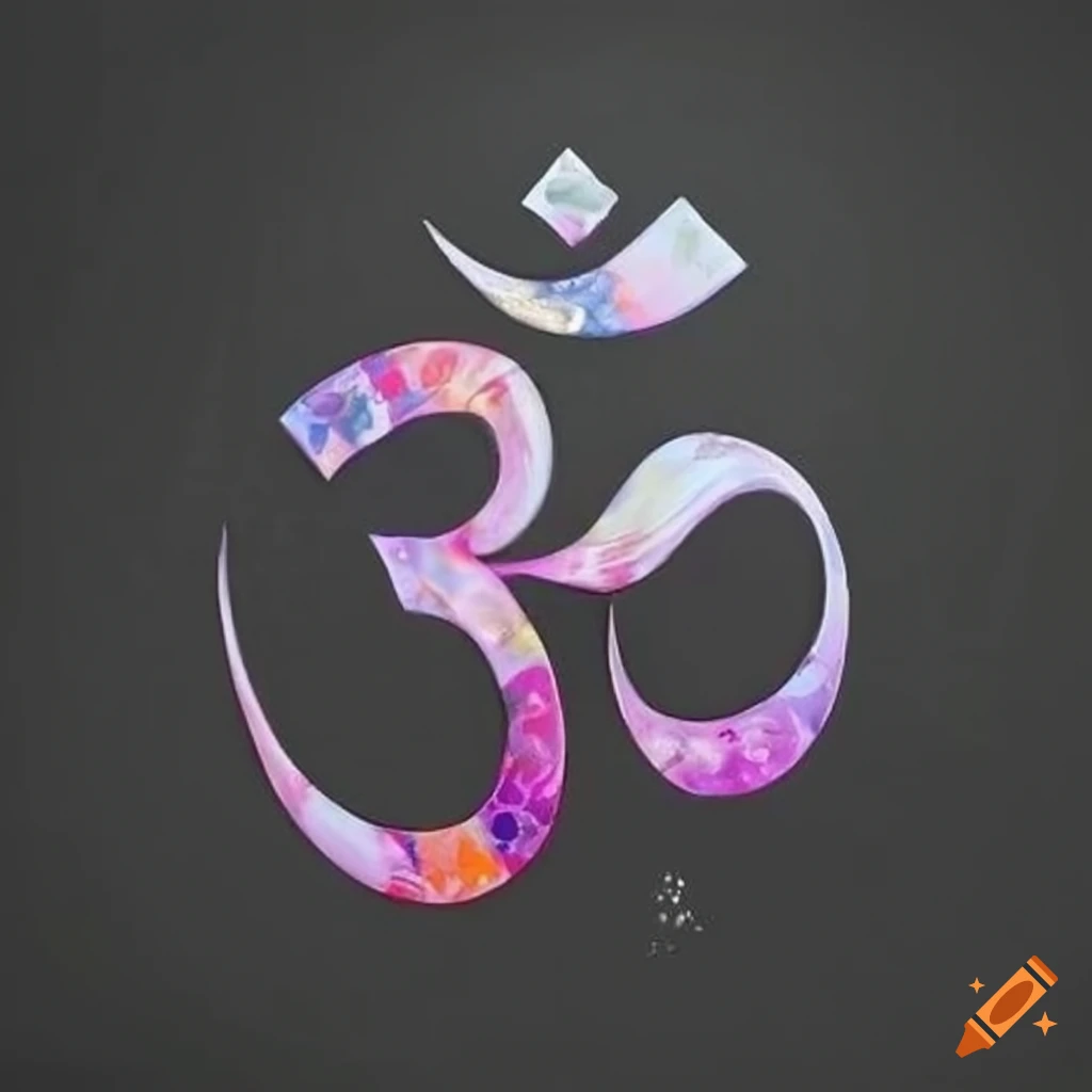 Beautiful om symbol with delicate pattern on Craiyon