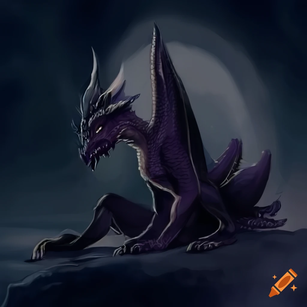 Sad lonely dragon on Craiyon