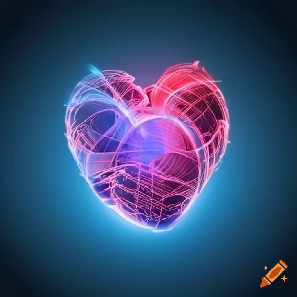 Digital heart company logo on Craiyon