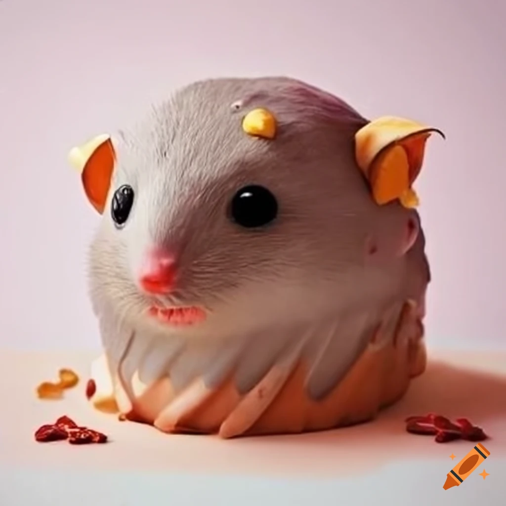 Rat-shaped cake on Craiyon