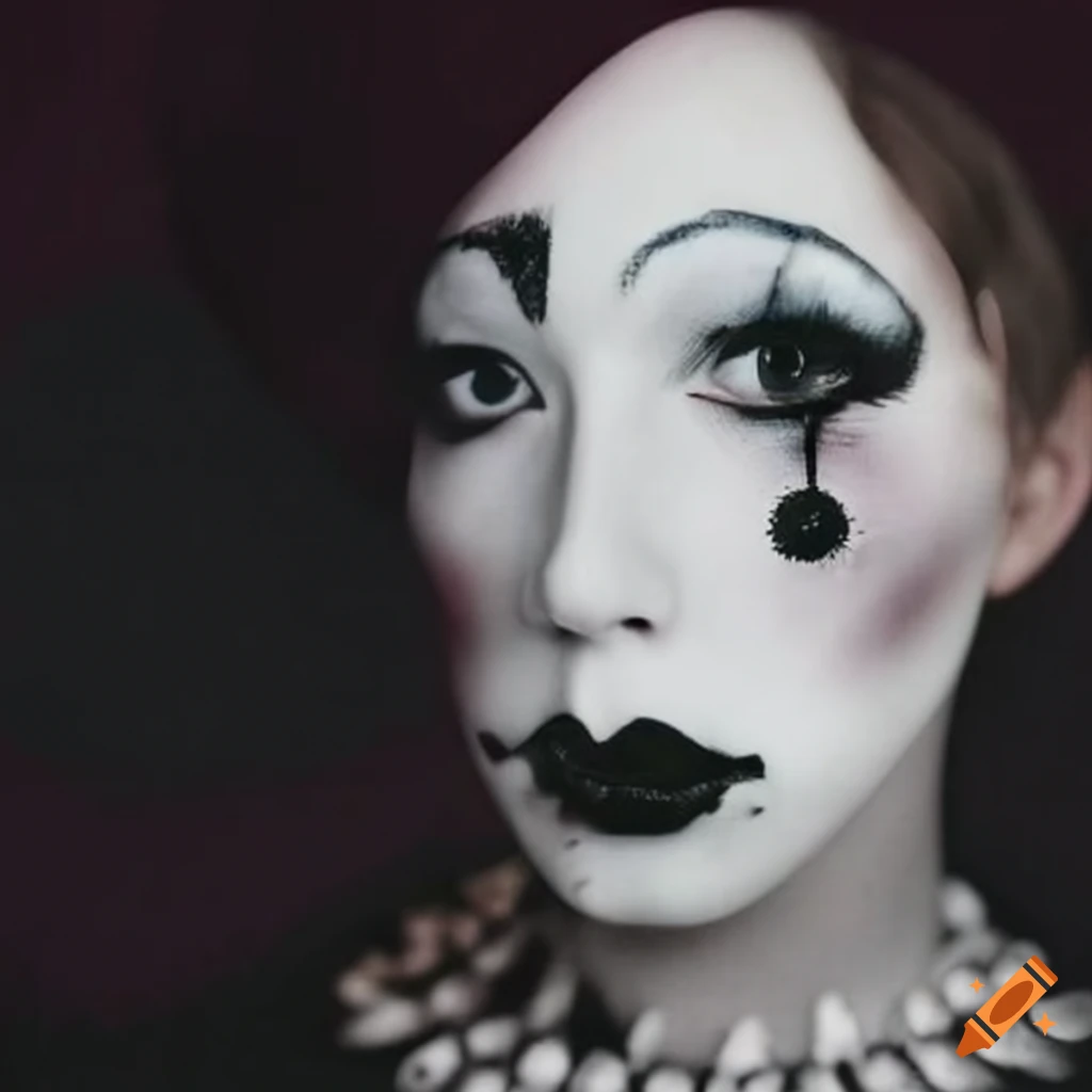 Pierrot and columbine in decadence style on Craiyon