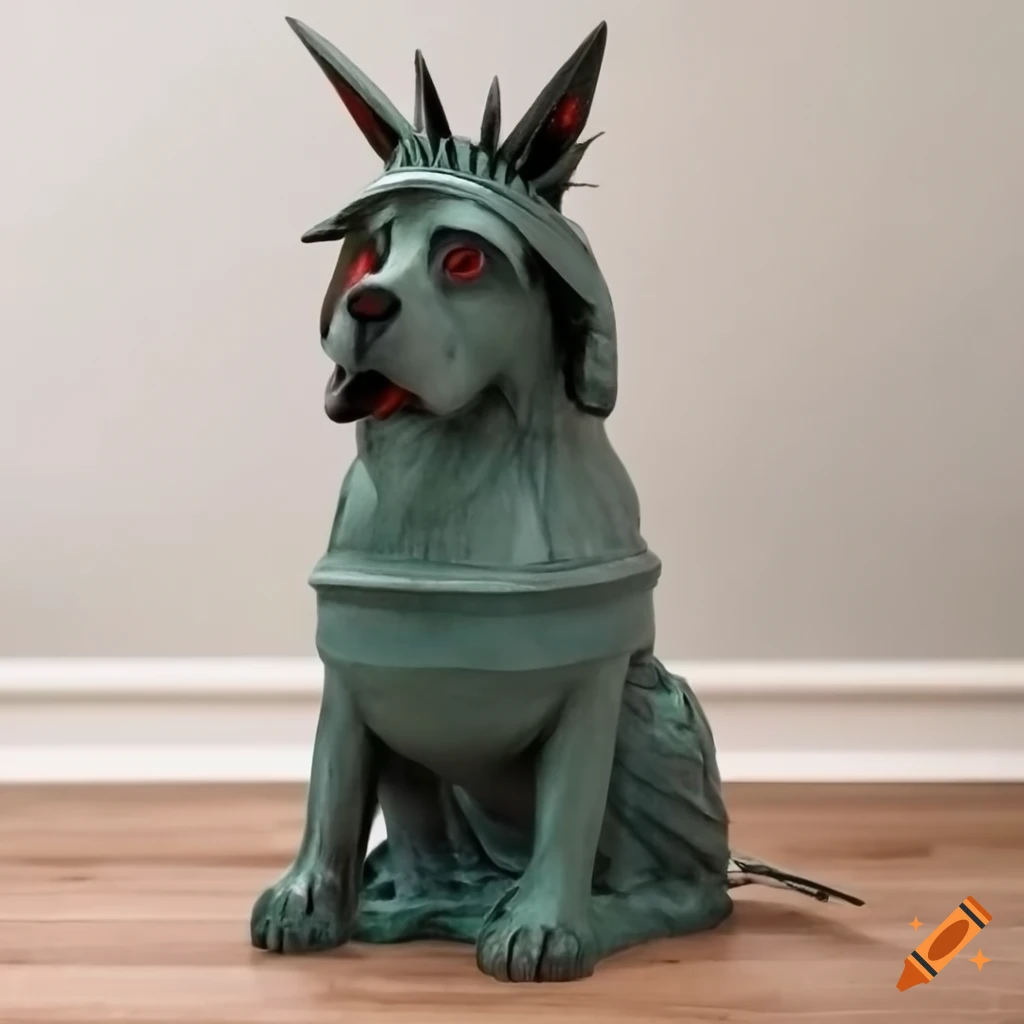 Statue of liberty as a dog on Craiyon
