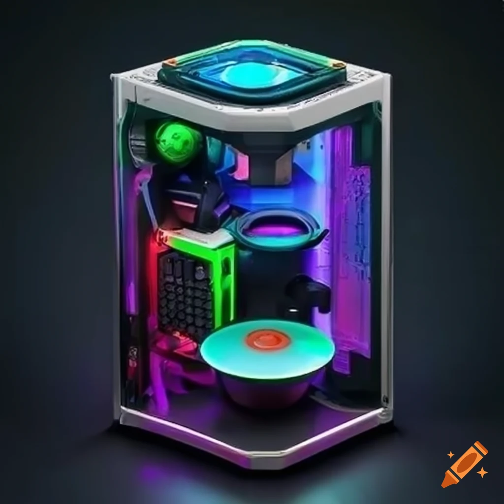 Intérieur d'un fab lab avec imprimante 3d, pc gamer, découpeuse laser ...