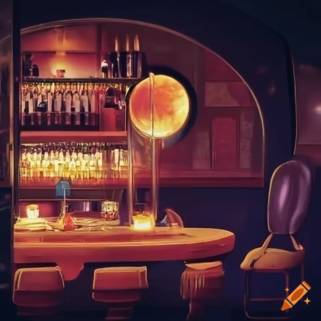 Space bar in outer space on Craiyon