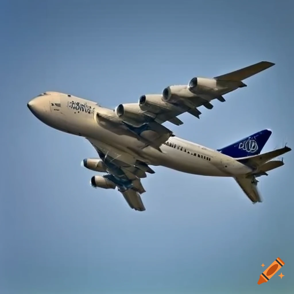 Boeing 747 in flight on Craiyon