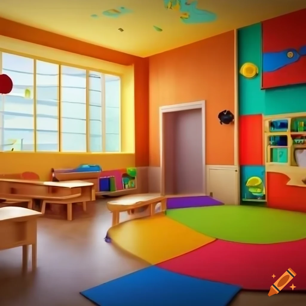 High resolution 4k photo of a kindergarten room on Craiyon