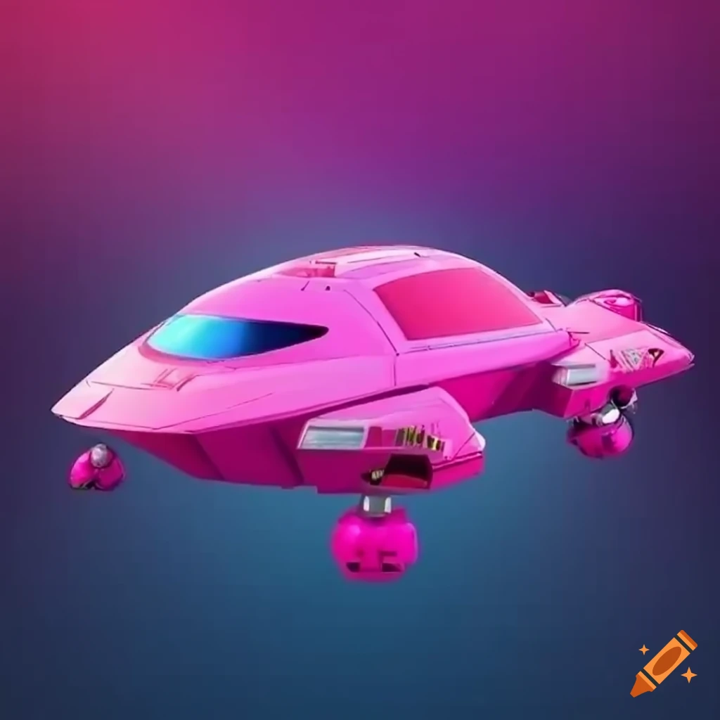 Pink retro spaceship inspired by the arcade guns from time crisis on ...
