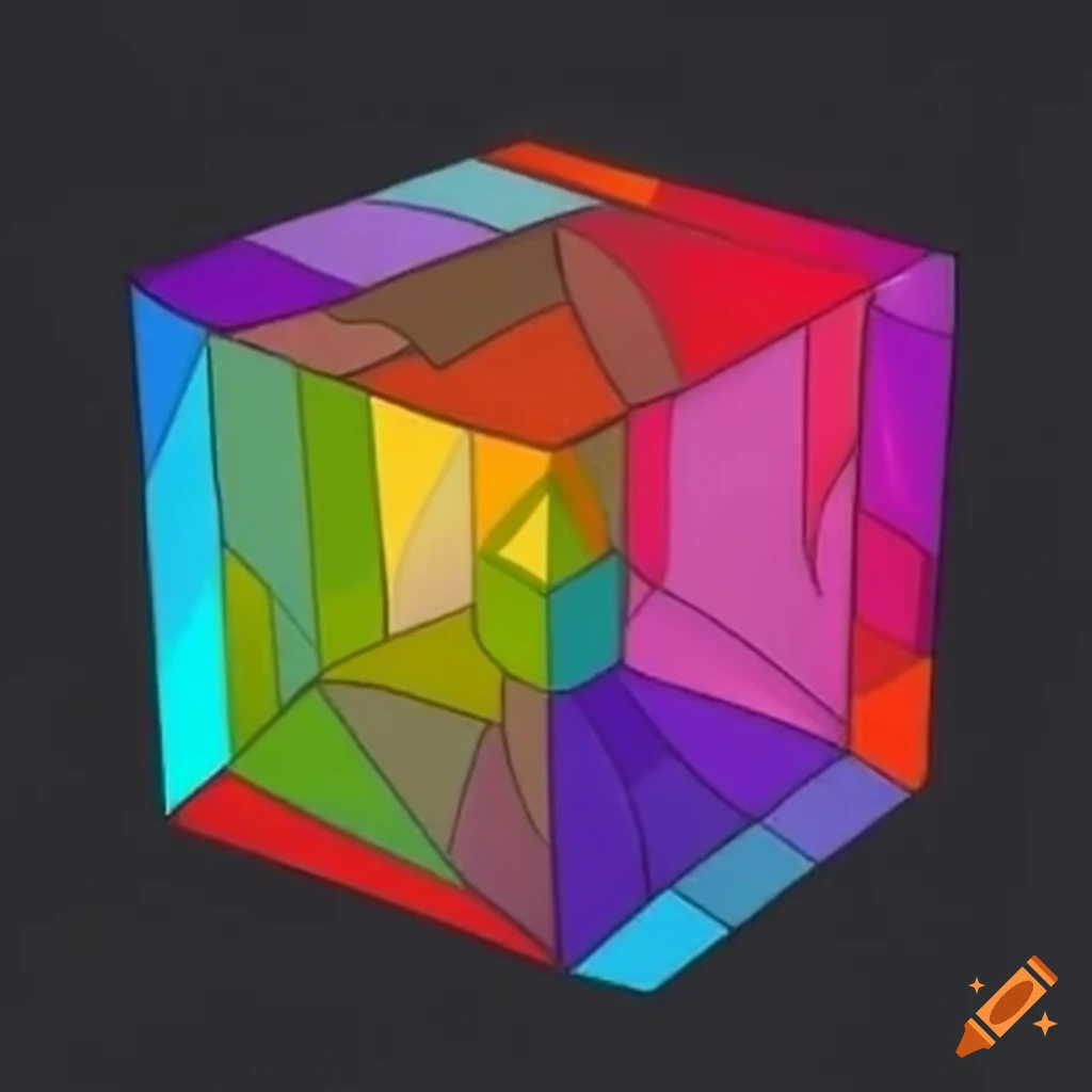 Color-changing square based on viewing angle on Craiyon