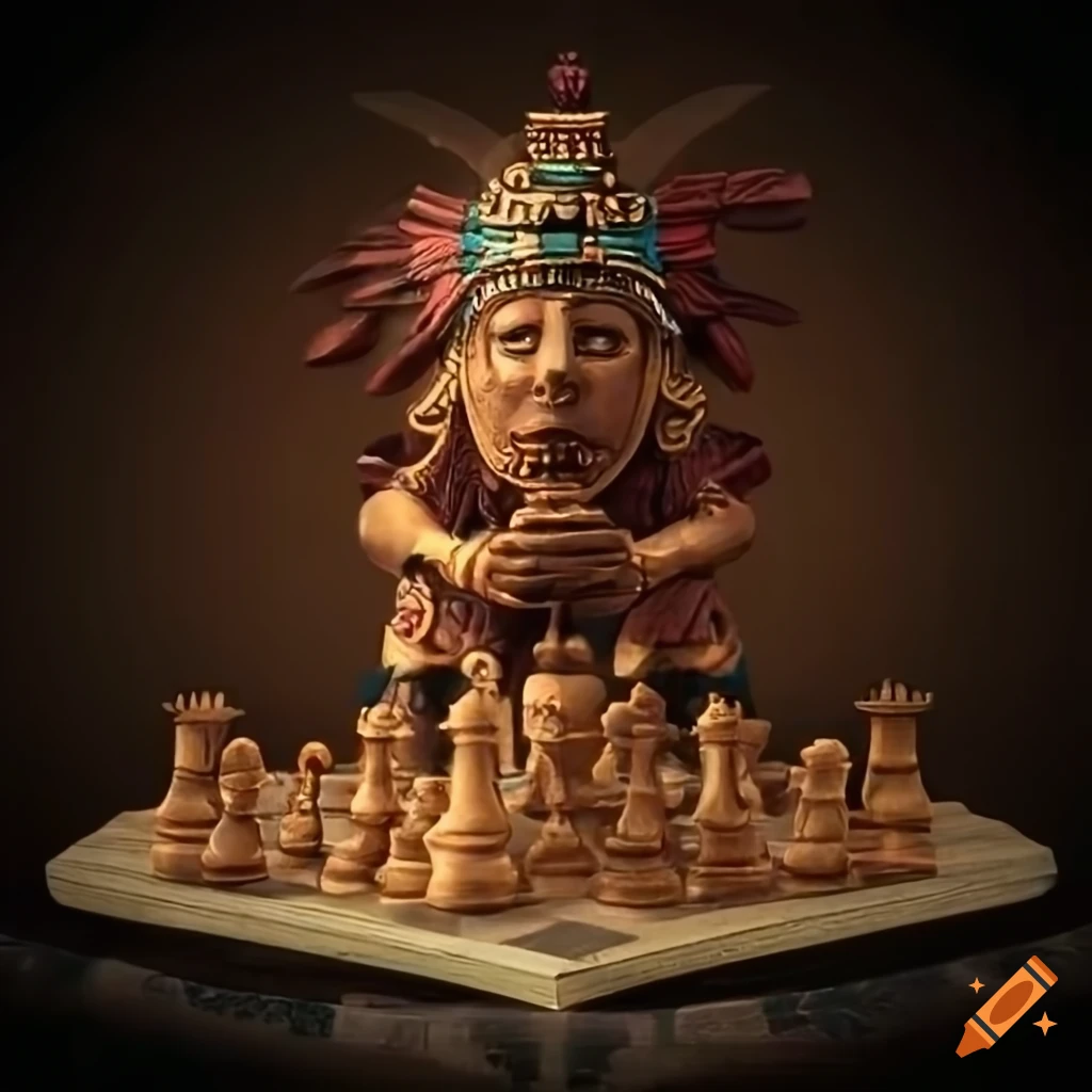 Aztec playing chess on Craiyon