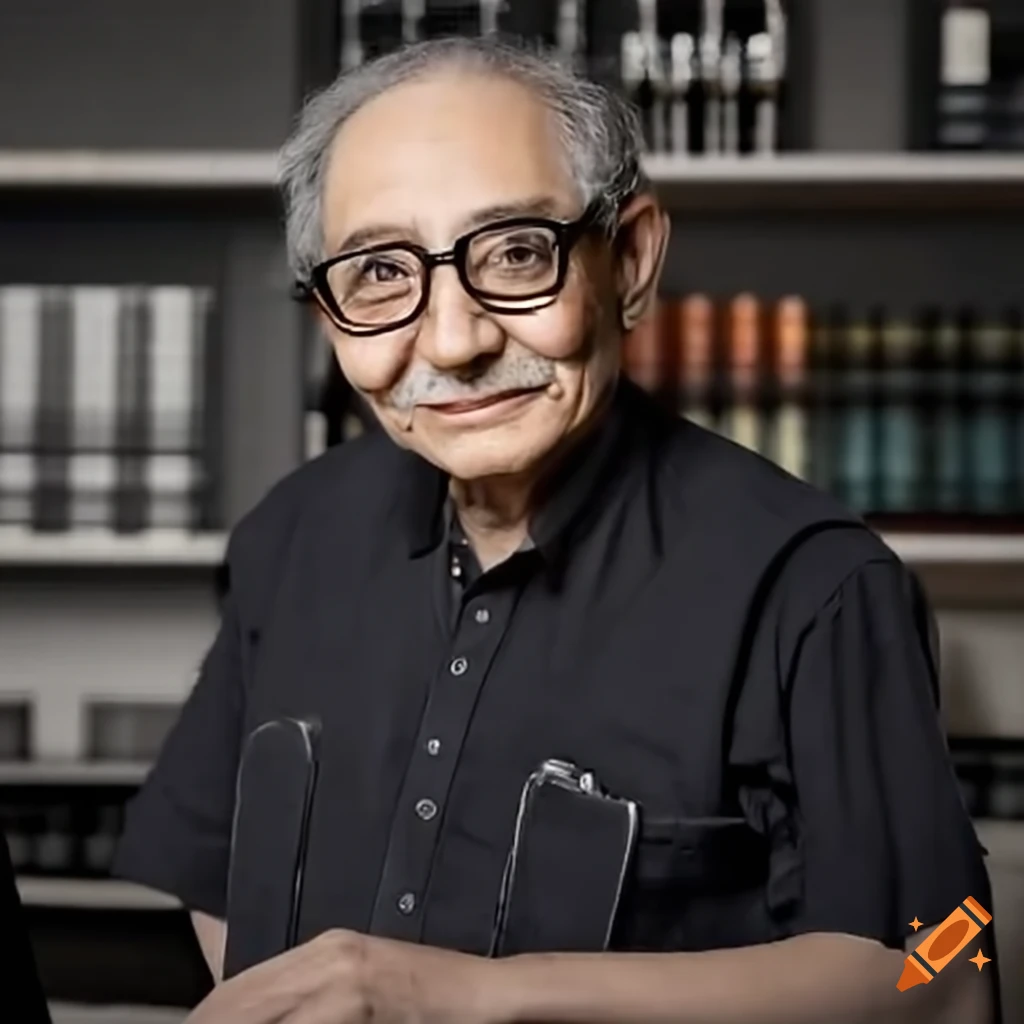 Mexican scientist in his office on Craiyon