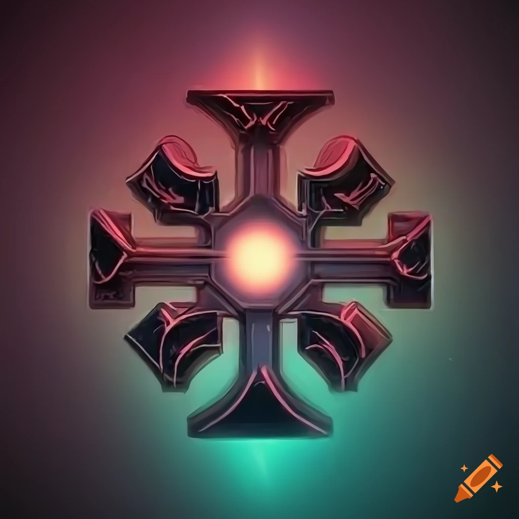 High resolution 4k runic symbol icon in fantasy sci-fi style on Craiyon