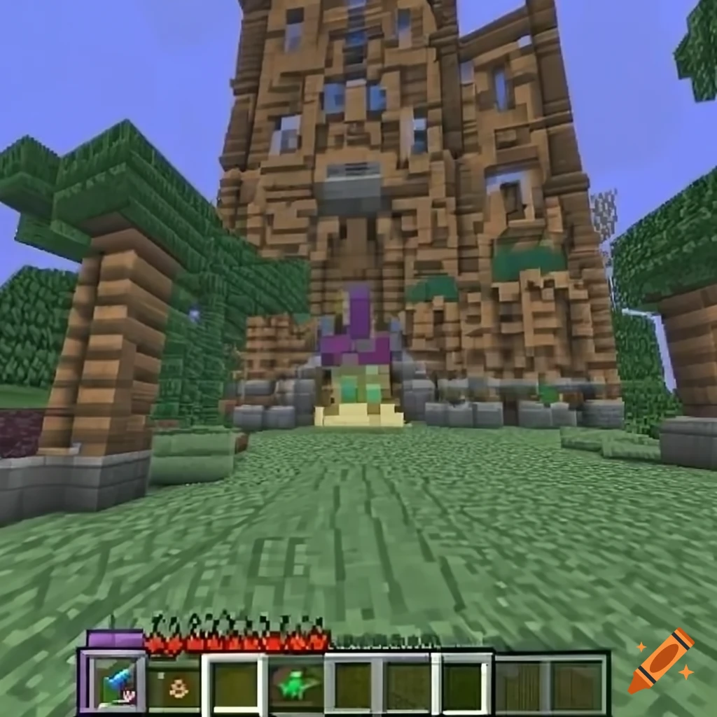 Minecraft game screenshot on Craiyon