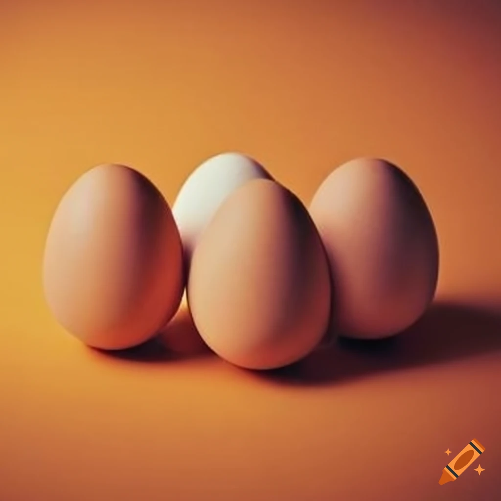 Four eggs on Craiyon